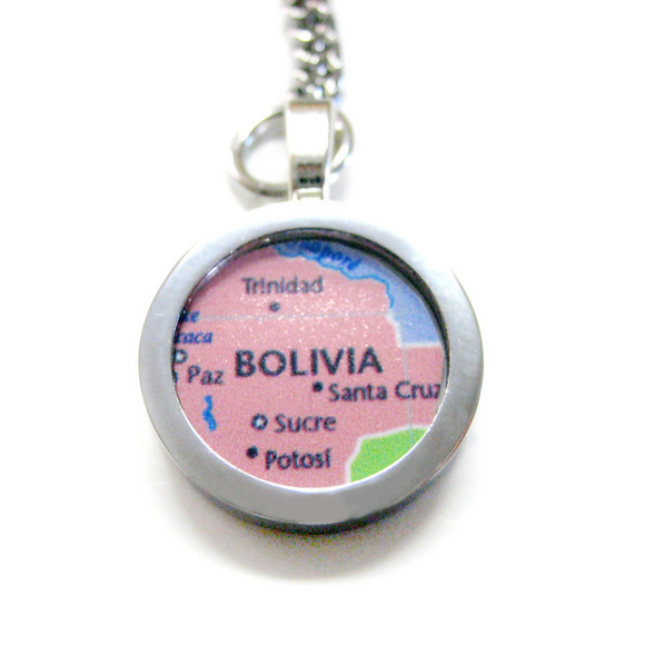 Kiola Designs | Accessories | Bolivia Map Keychain | Poshmark